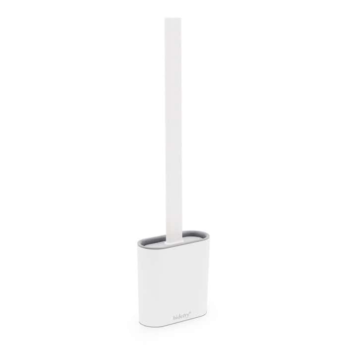 modern TPR flexible silicone white toilet brush set for hygienic toilet ...