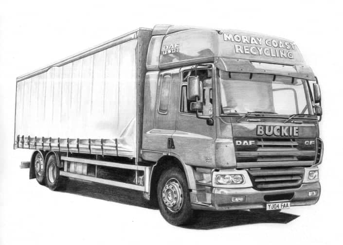Gallery of Lorry and Truck Drawings | Pencil Sketch Portraits