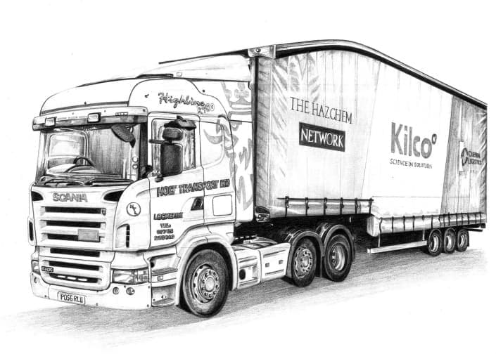Gallery of Lorry and Truck Drawings | Pencil Sketch Portraits