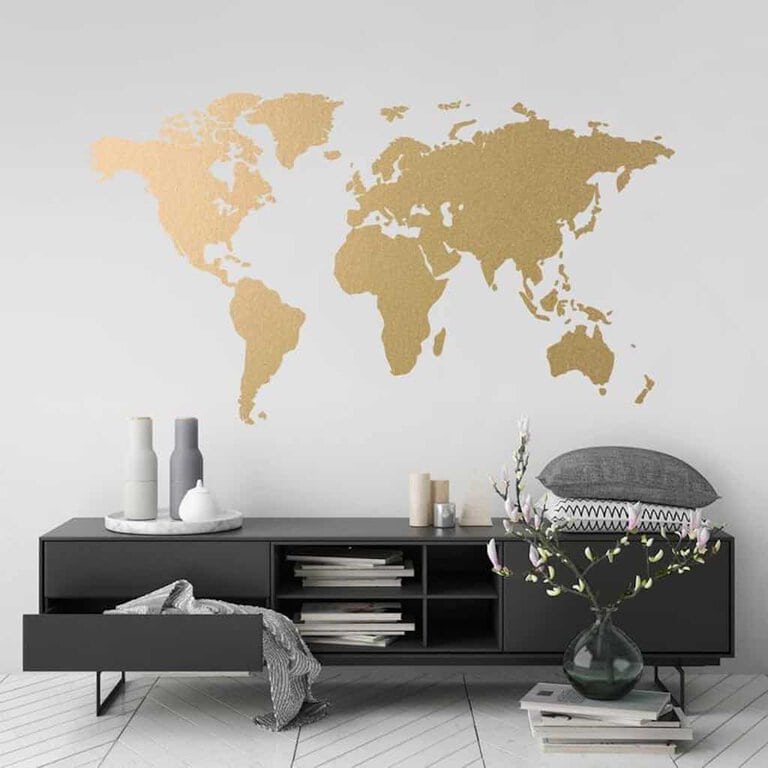 12 Best World Map Wall Art to Decorate Your Home 2023 - The Wanderlust ...