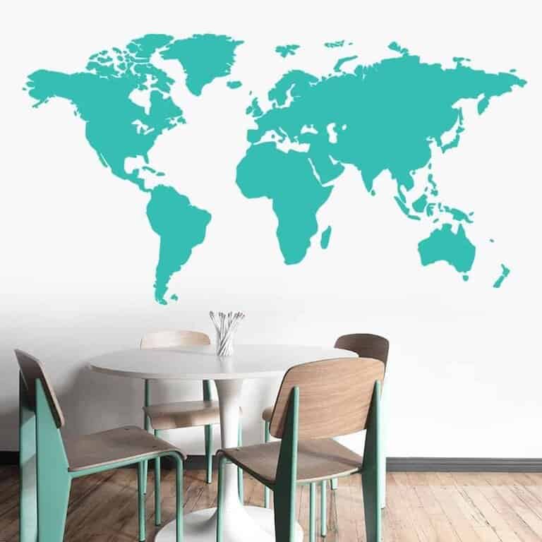 12 Best World Map Wall Art to Decorate Your Home 2023 - The Wanderlust ...
