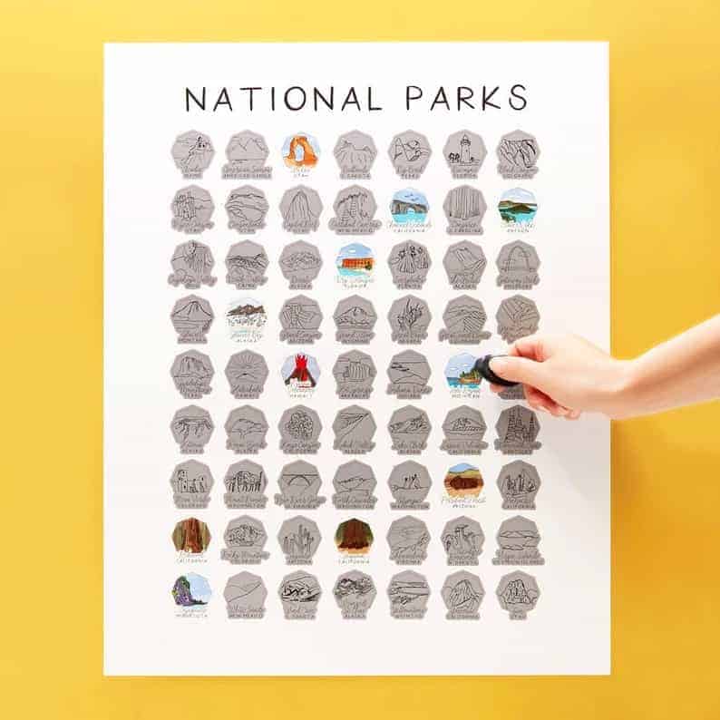 Most Epic US National Park Scratch Off Map: Best 2024 Picks - The ...
