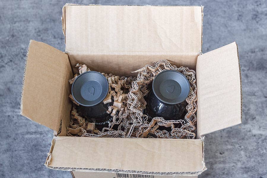 Verpackungsmaterial aus alte Kartonagen: Netz, Streifen, Chips