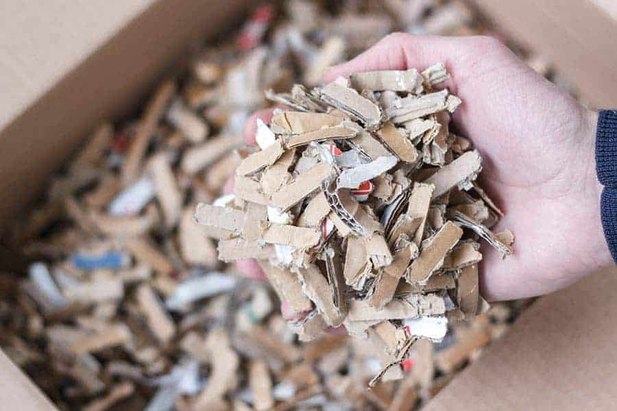 Shredder karton opvulmateriaal: Matten, stroken en snippers