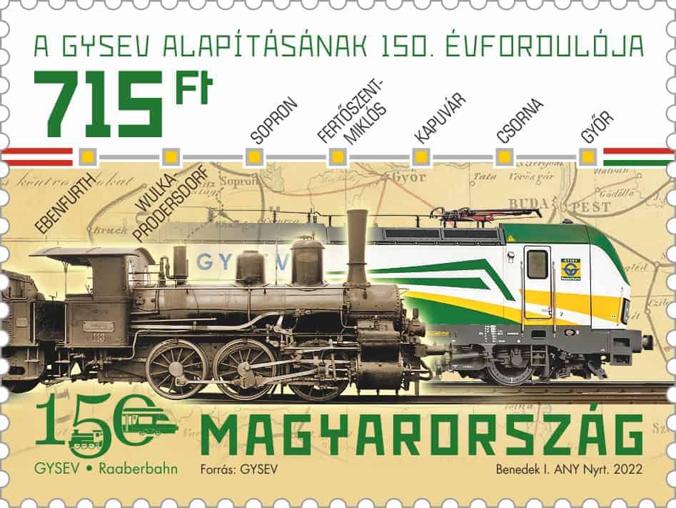 Hungary - 150th anniversary of the foundation of GYSEV Zrt. - World ...