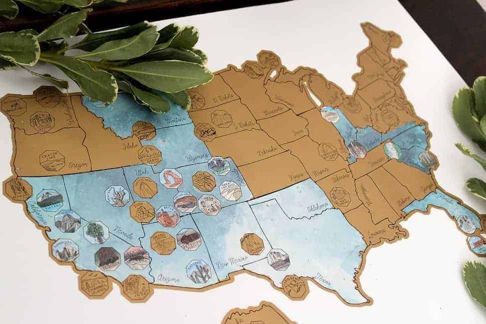 Most Epic US National Park Scratch Off Map: Best 2024 Picks - The ...