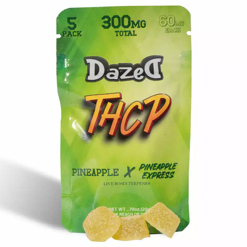 Dazed THCP Gummies 300mg 5pc | 5 Strains | D8 Super Store