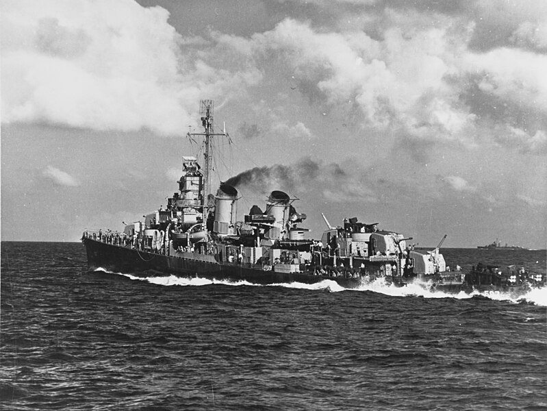 USS Conway (DD-507) onderweg in de Zuidelijke Stille Oceaan, 1943 - Mei ...