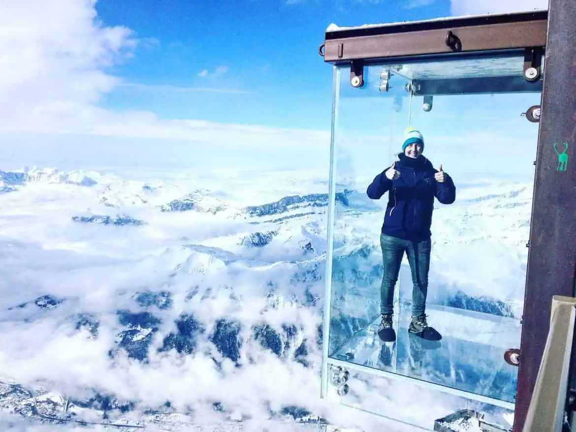 Step into the Void - a glass box suspended 1000m high Aiguille du Midi ...