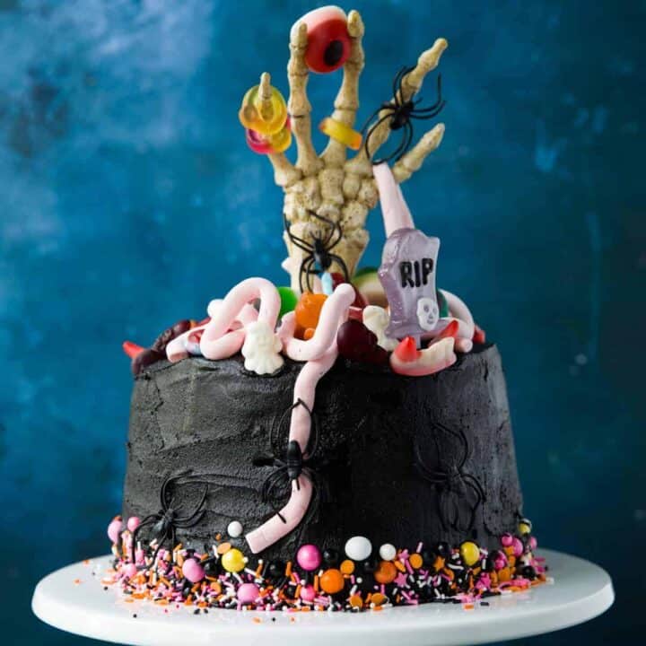 Skeleton Hand Halloween Cake | Amy Treasure